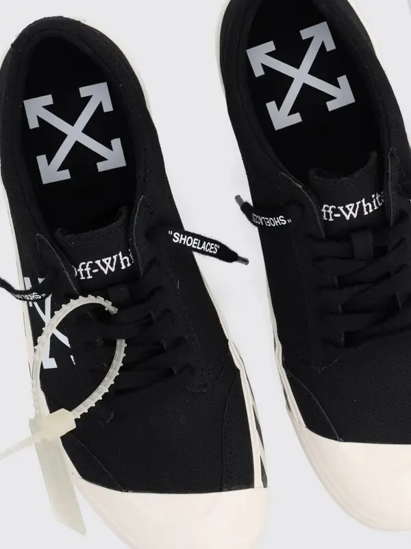 Off-White Vulcanized Low-top Canvas Sneakers With Contrast Arrow Logo