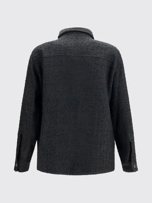 Balmain Cotton-blend Tweed Shirt Jacket With Patch Pockets