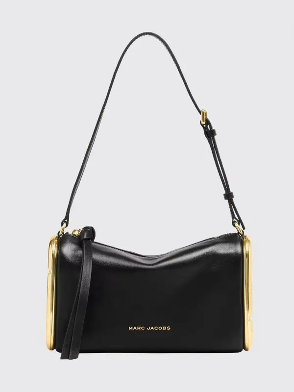Marc Jacobs Small Scene Leather Crossbody Bag With Laminated Double J Logo - Black