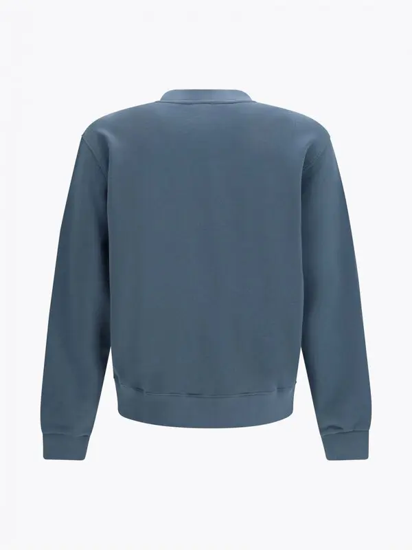 Kenzo Cotton Crewneck Jumper With Contrast Logo - Grey