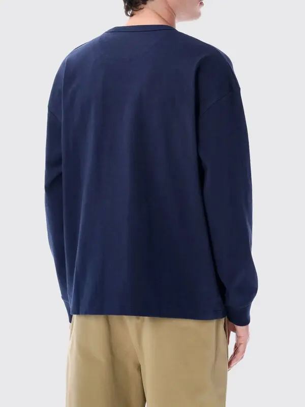 Polo Ralph Lauren Long-sleeved Cotton T-shirt With Embroidered Logo - Blue