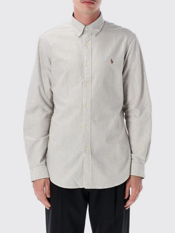 Polo Ralph Lauren Slim Fit Striped Cotton Shirt With Embroidered Logo - Hazel