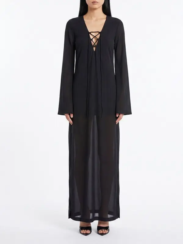 Andamane Ava Long V-neck Jersey Caftan