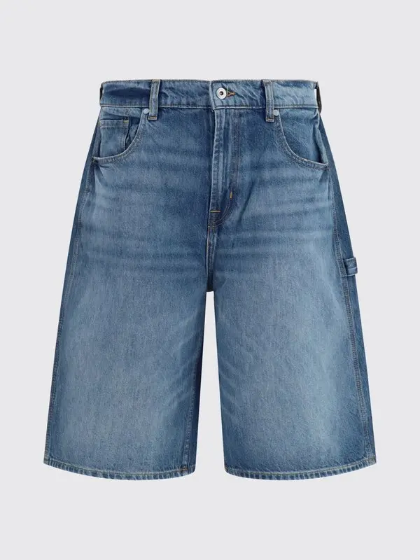 7 For All Mankind Knee-length Five-pocket Cotton Shorts With Button Fly
