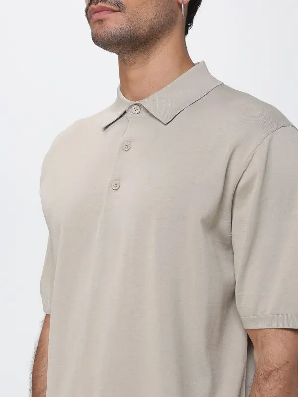 PEOPLE OF SHIBUYA Knitted Polo Shirt - Beige