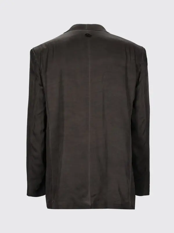 DIESEL® Double-breasted Viscose Blazer With Lapel Collar And Long Sleeves