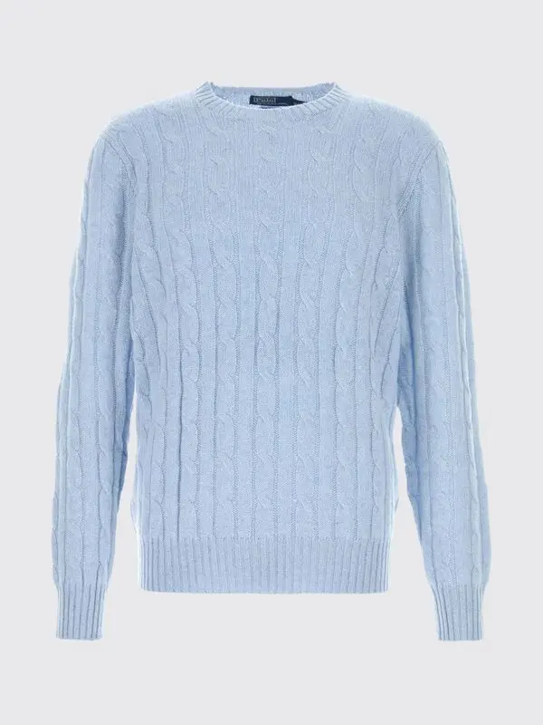 Polo Ralph Lauren 100% Cashmere Cable-knit Crewneck Jumper - Gnawed Blue