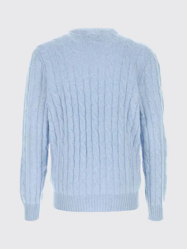 Polo Ralph Lauren 100% Cashmere Cable-knit Crewneck Jumper - Gnawed Blue