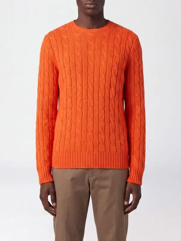 Polo Ralph Lauren 100% Cashmere Cable-knit Crewneck Jumper - Orange