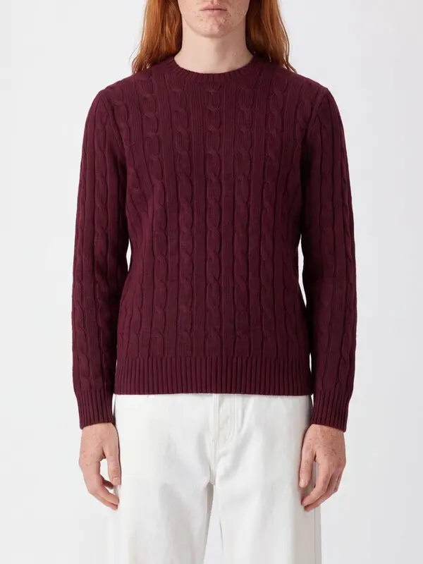 Polo Ralph Lauren 100% Cashmere Cable-knit Crewneck Jumper - Wine