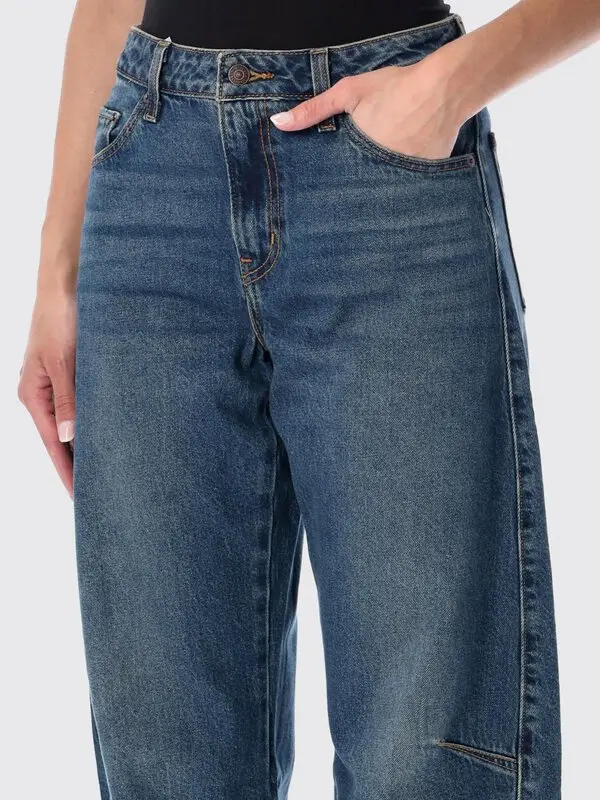 LEVI'S High-waisted Baggy Stretch Denim Jeans - Blue
