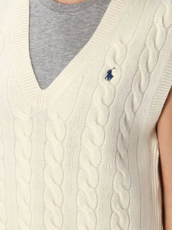 Polo Ralph Lauren Cable Knit V-neck Sweater Vest