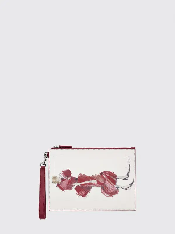 Marc Jacobs The Runway Illustration Leather Clutch - Red
