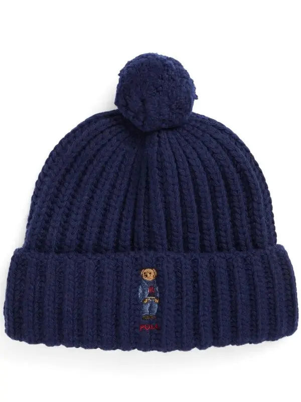 Polo Ralph Lauren Polo Bear Ribbed Beanie - Blue