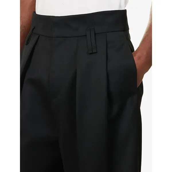 Simone Rocha Peeling-waist Wide-leg Wool-blend Trousers