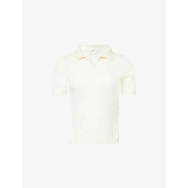 Max Mara Open-collar Silk And Wool Jumper - Ecru
