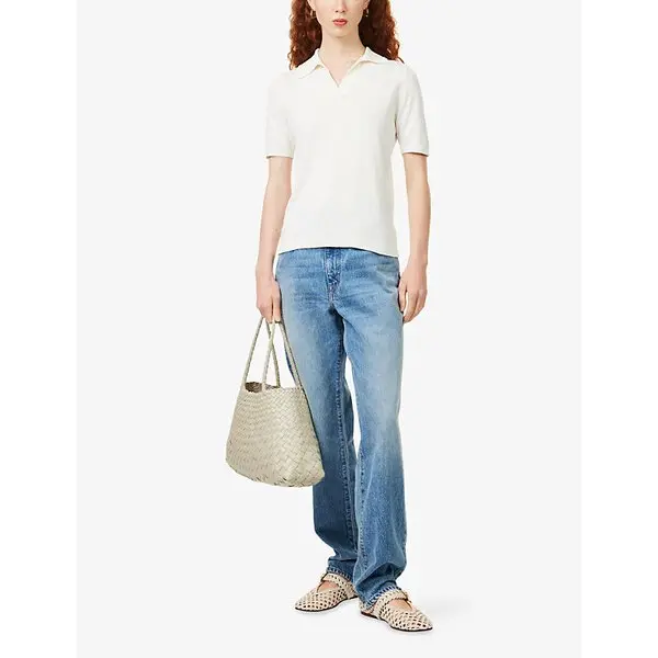 Max Mara Open-collar Silk And Wool Jumper