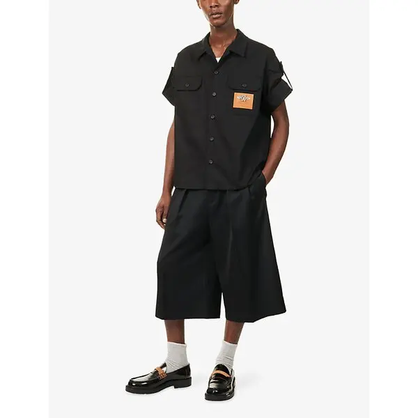 Simone Rocha Wool-blend Wide-leg Shorts