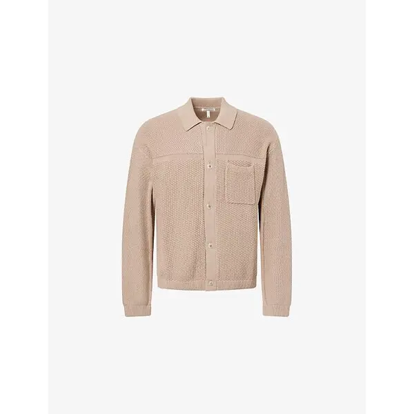 THE COUTURE CLUB Crochet Knitted Cotton Sweatshirt - Brown