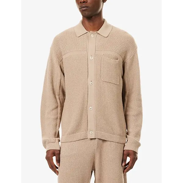 THE COUTURE CLUB Crochet Knitted Cotton Sweatshirt