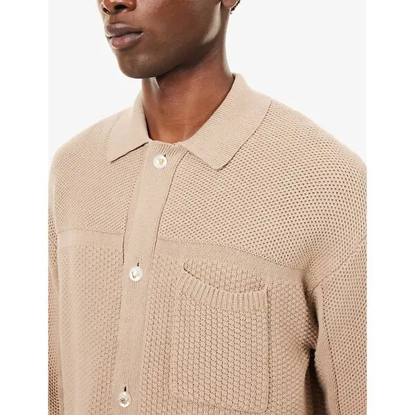 THE COUTURE CLUB Crochet Knitted Cotton Sweatshirt