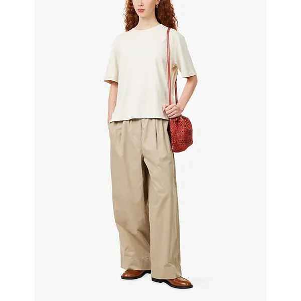 Max Mara Round-neck Relaxed-fit Cotton T-shirt