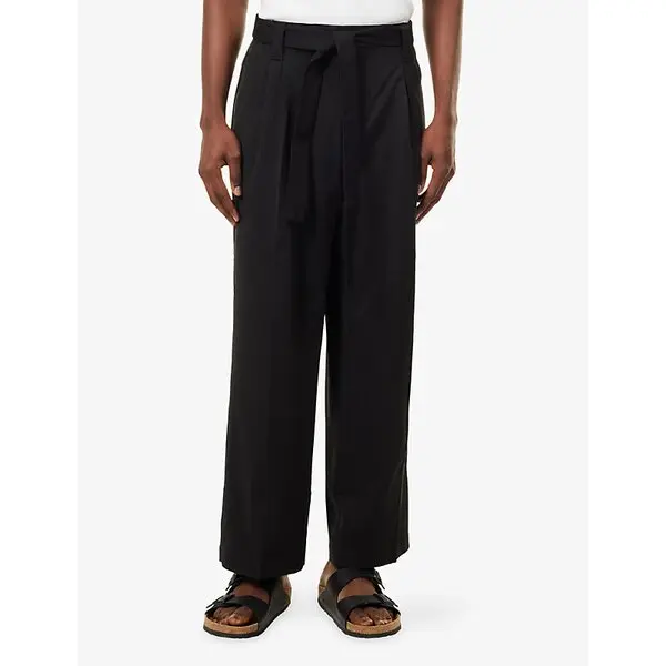 THE COUTURE CLUB Tailored Barrel-leg Woven Trousers