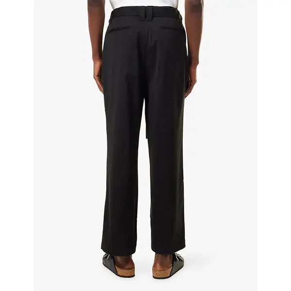 THE COUTURE CLUB Tailored Barrel-leg Woven Trousers