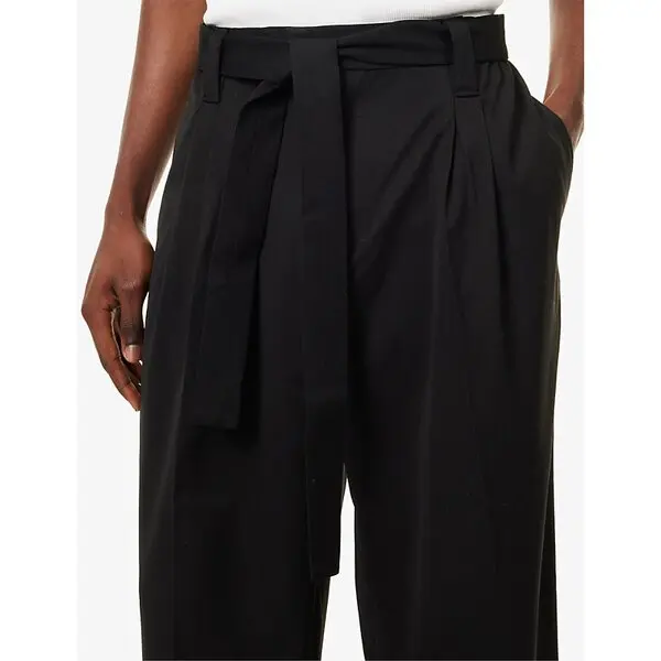 THE COUTURE CLUB Tailored Barrel-leg Woven Trousers