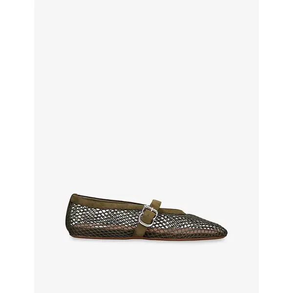 AZZEDINE ALAIA Cut-out Mesh Ballerina Flats