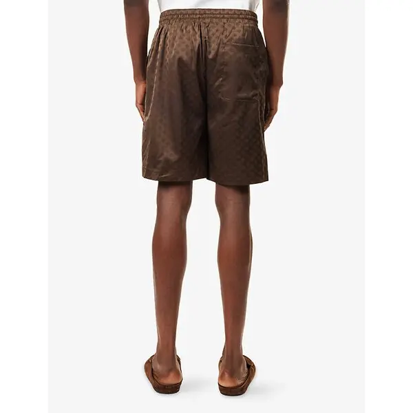 THE COUTURE CLUB Jacquard Pattern Relaxed Fit Woven Shorts