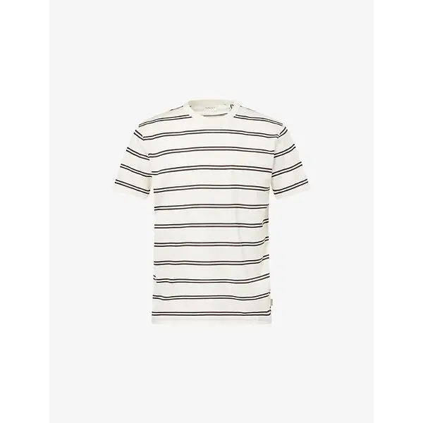 Gant Pima Striped Cotton T-shirt - Cream