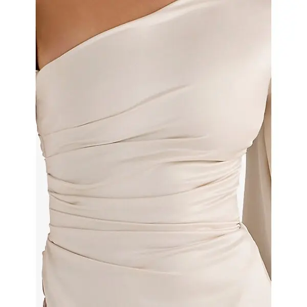 House Of Cb Nicolette Asymmetric One-sleeve Top