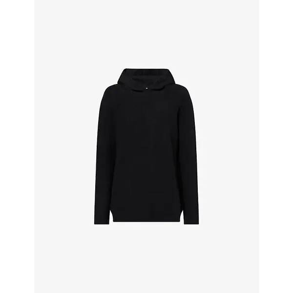 Rick Owens Long-sleeve Cashmere-blend Knit Hoody - Black