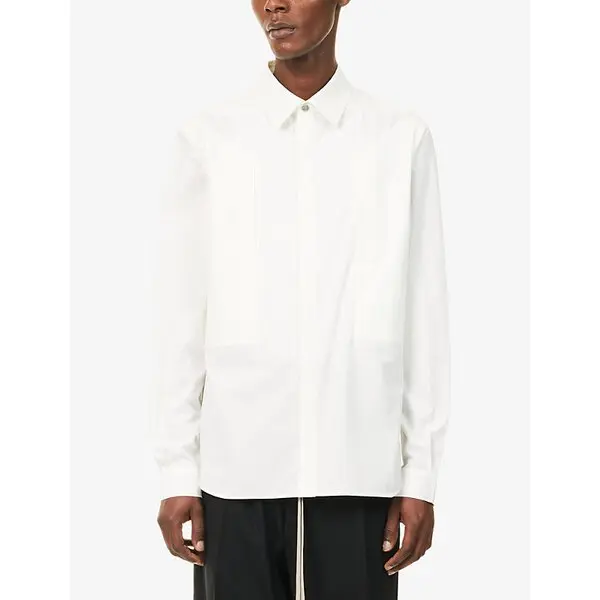 Rick Owens Boxy-fit Fog-pocket Cotton Shirt