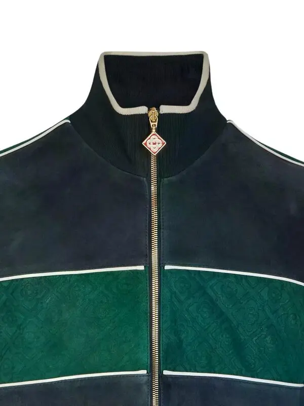 Casablanca Panelled Logo-embossed Jacket - Blue