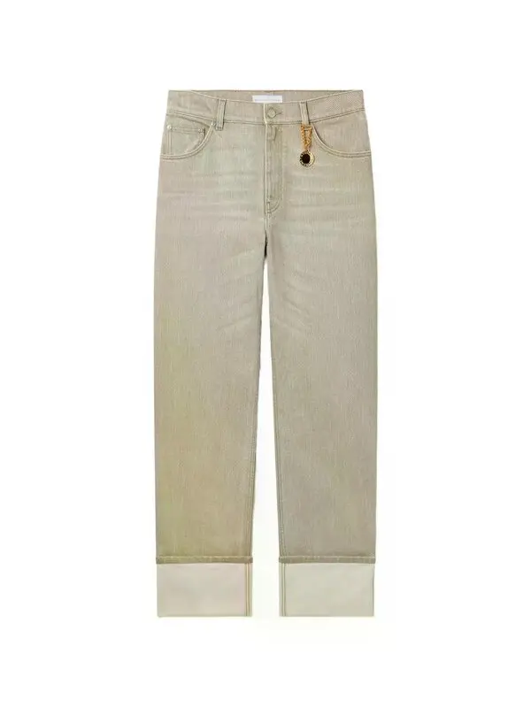 Stella McCartney Logo-patch Turn-up Jeans