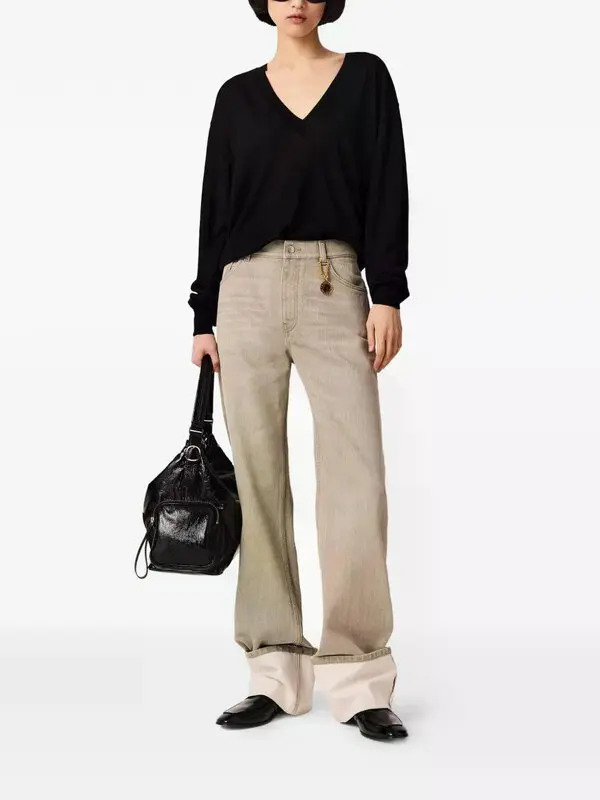 Stella McCartney Logo-patch Turn-up Jeans