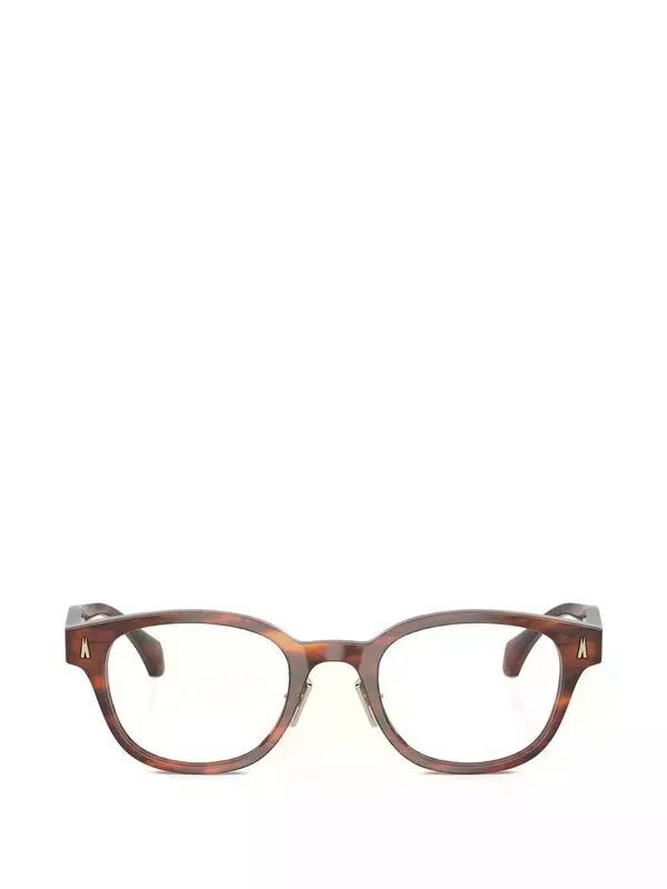 Moncler Tortoiseshell-effect Full Rim Eyeglasses
