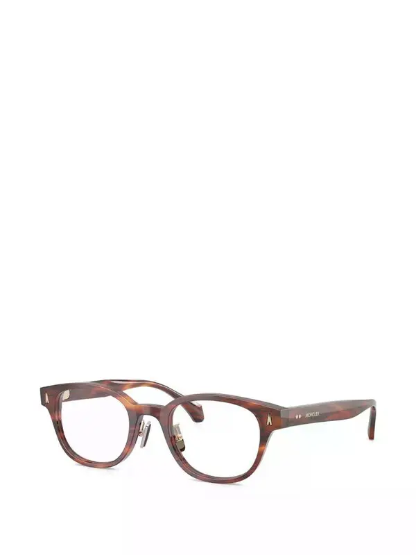 Moncler Tortoiseshell-effect Full Rim Eyeglasses