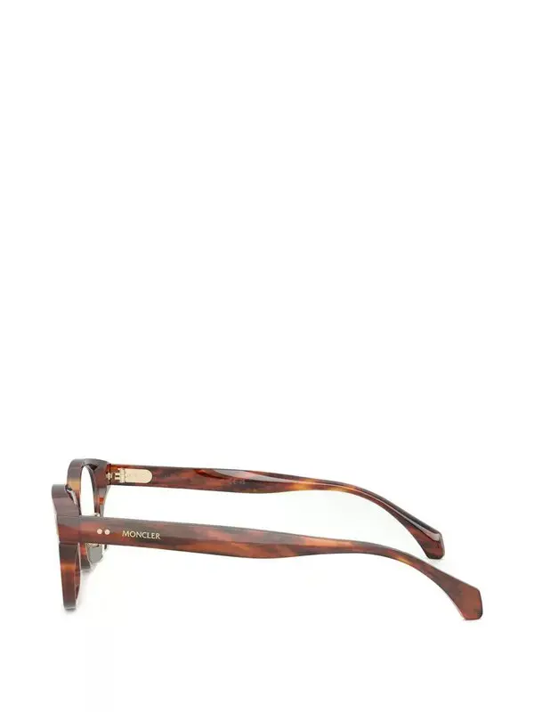 Moncler Tortoiseshell-effect Full Rim Eyeglasses
