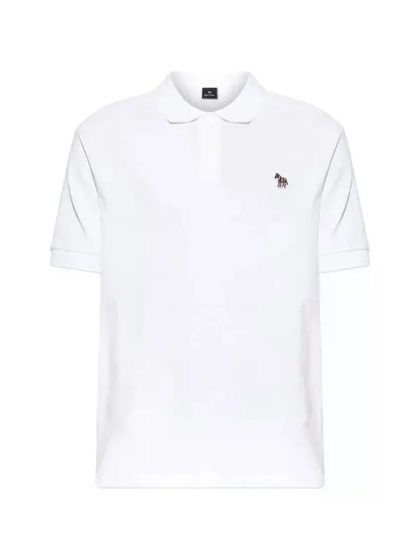 Paul Smith Zebra-patch Polo Shirt - White