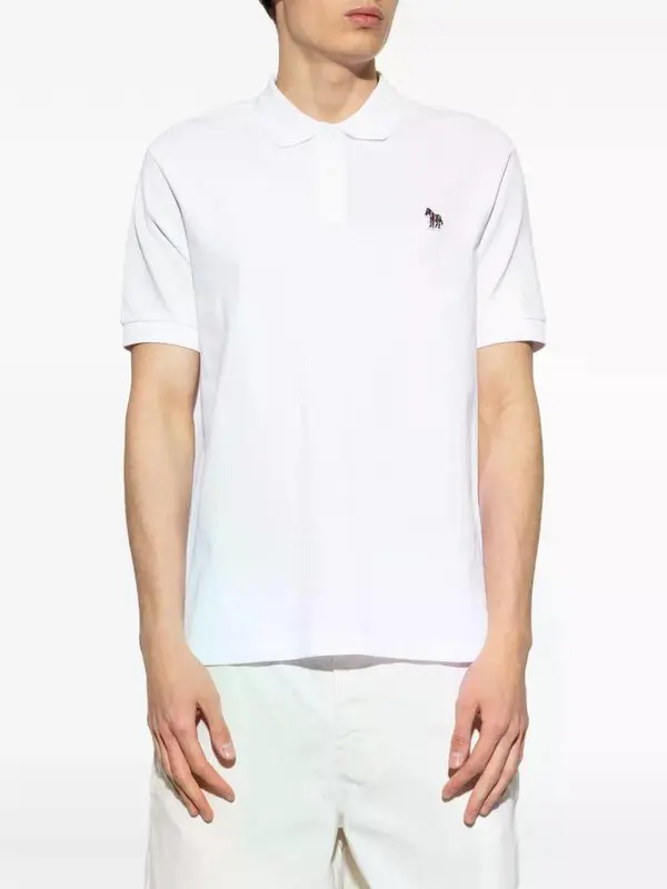 Paul Smith Zebra-patch Polo Shirt - White