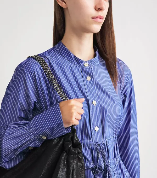 Palmer//harding Cotton Poplin Striped Maxi Dress - Blue