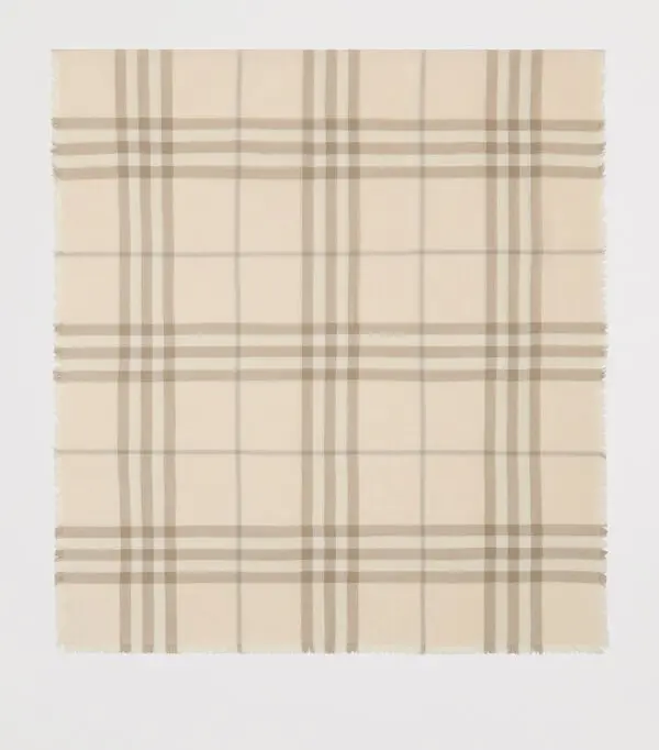 Burberry Wool-silk Reversible Check Scarf