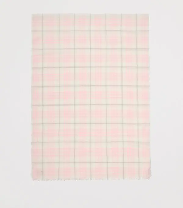 Burberry Silk-blend Embellished Check Scarf