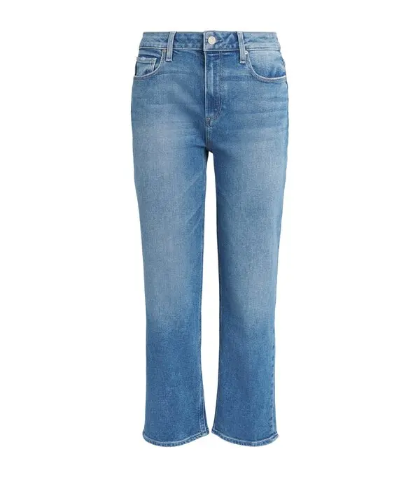 Paige Mason Ankle Mid-rise Straight Jeans - Blue