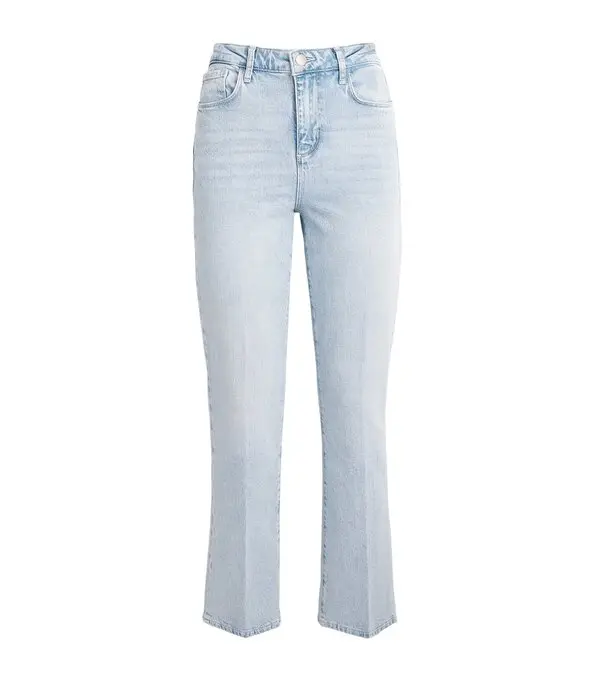 L'Agence Tati Cropped Micro Bootcut Jeans - Blue