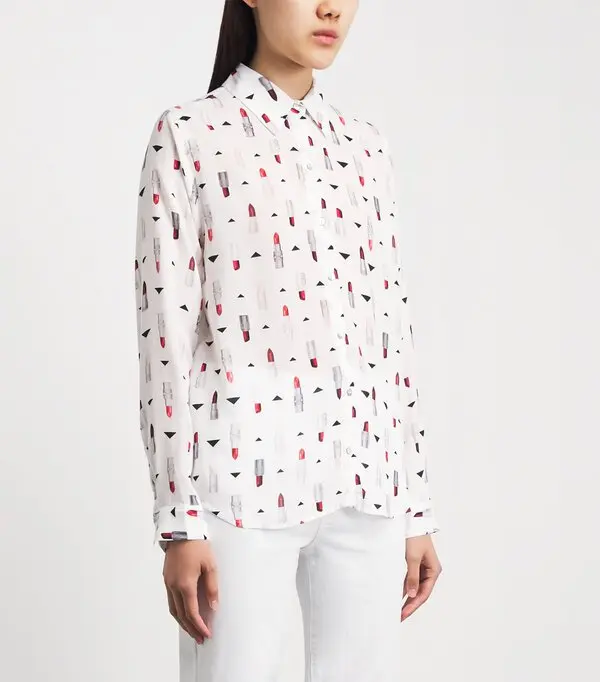 L'Agence Lipstick Print Holly Shirt