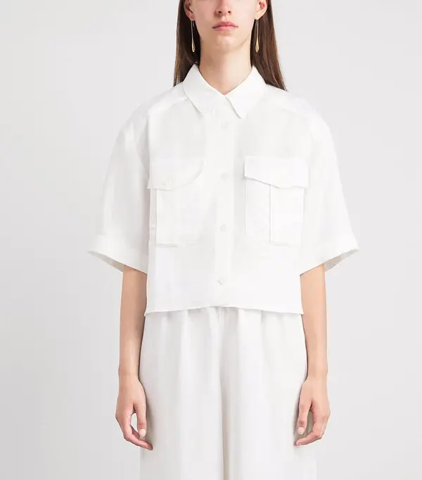 ANINE BING Edith Cropped Shirt